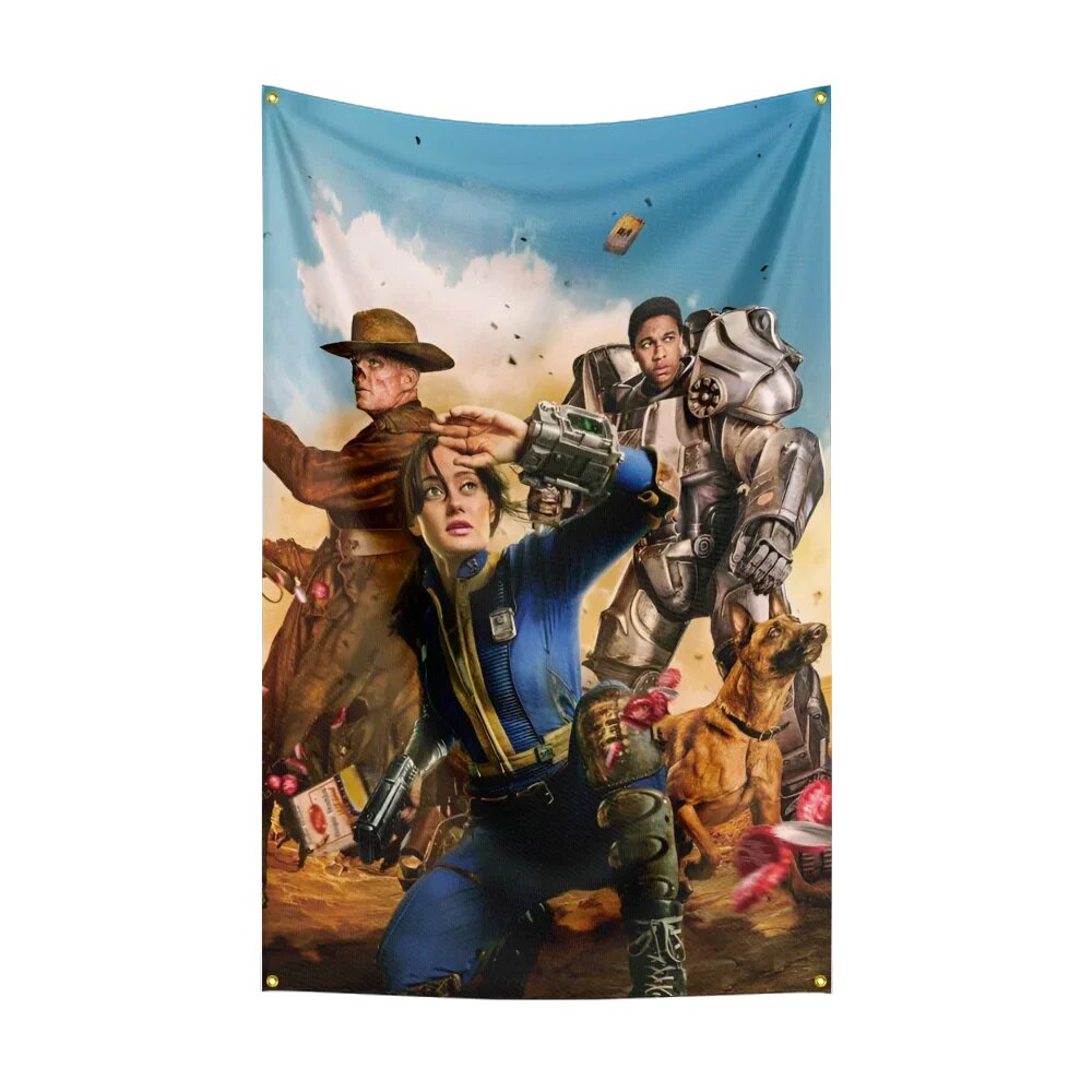 3x5 футов игровой флаг F-F-Fallouts полиэстер с цифровой печатью баннер для гаража настенное украшение для двери с латунными втулками