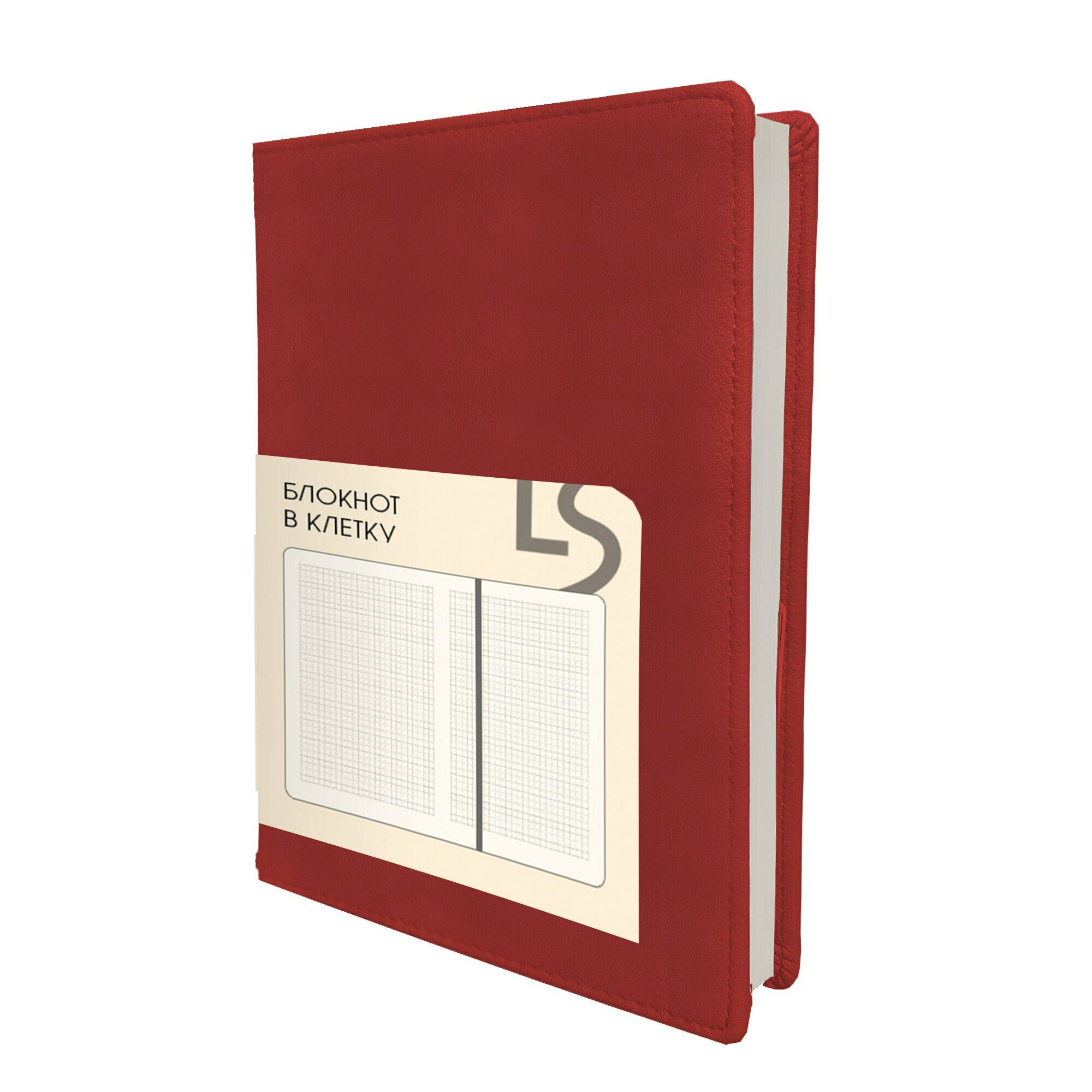 Записная книжка А6+ 136л кл. "Maple. Red" иск. кожа с поролоном, ляссе, скругл. углы, инд. уп.