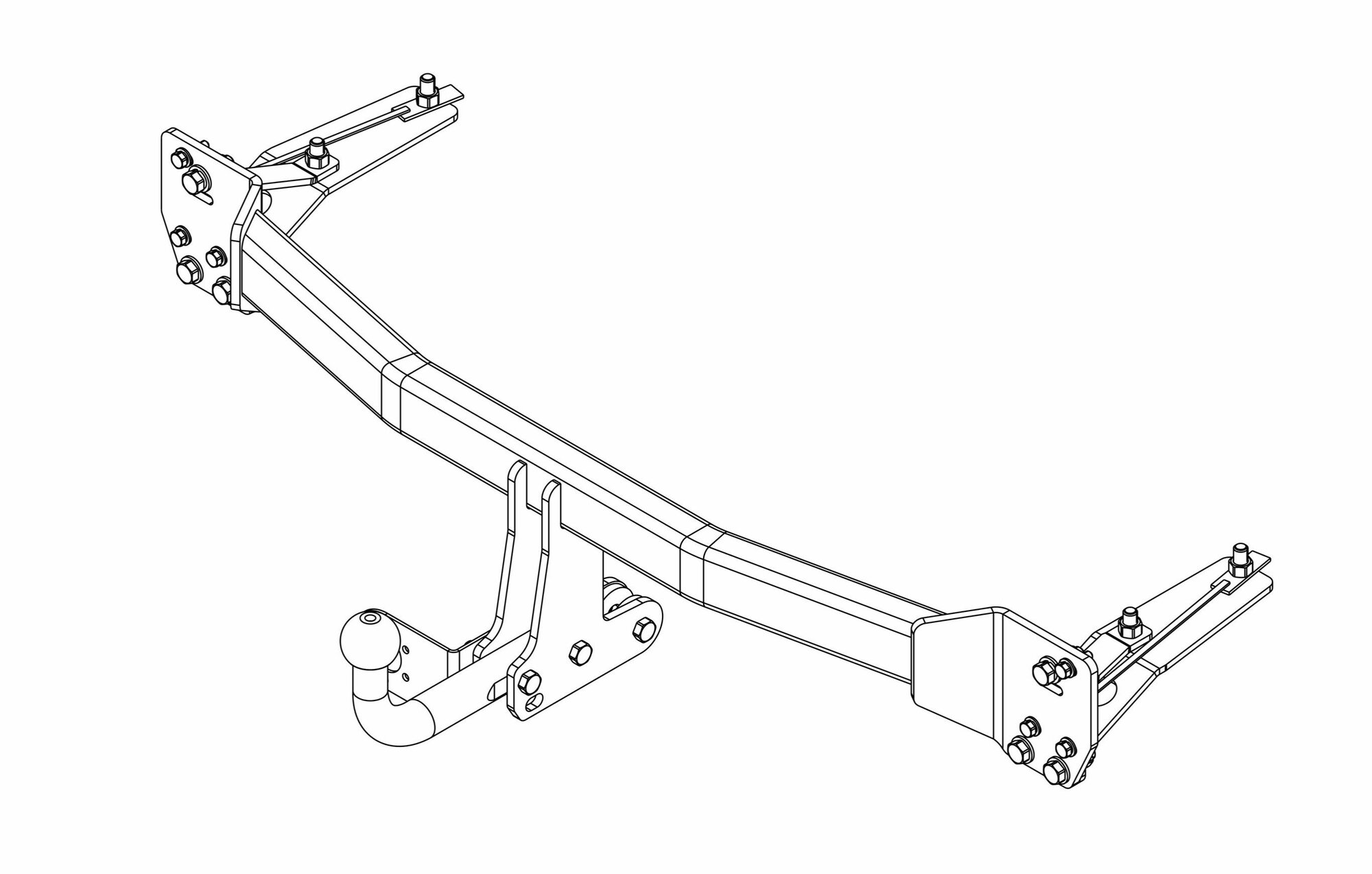 Фаркоп для Honda CR-V 2017-2022 Тип шара: A. Нагрузки: 2000/100 кг, HN 06