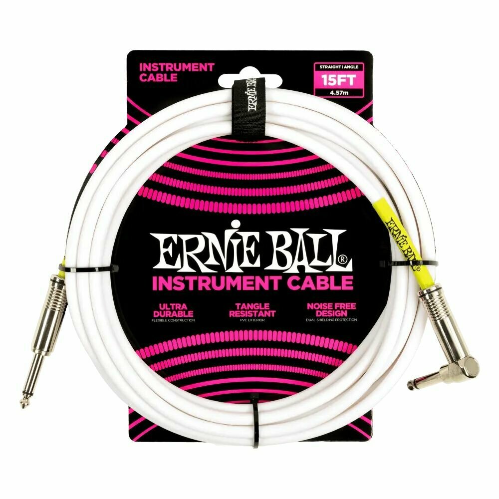 Инструментальный кабель Ernie Ball 6400 4.5м Classic White