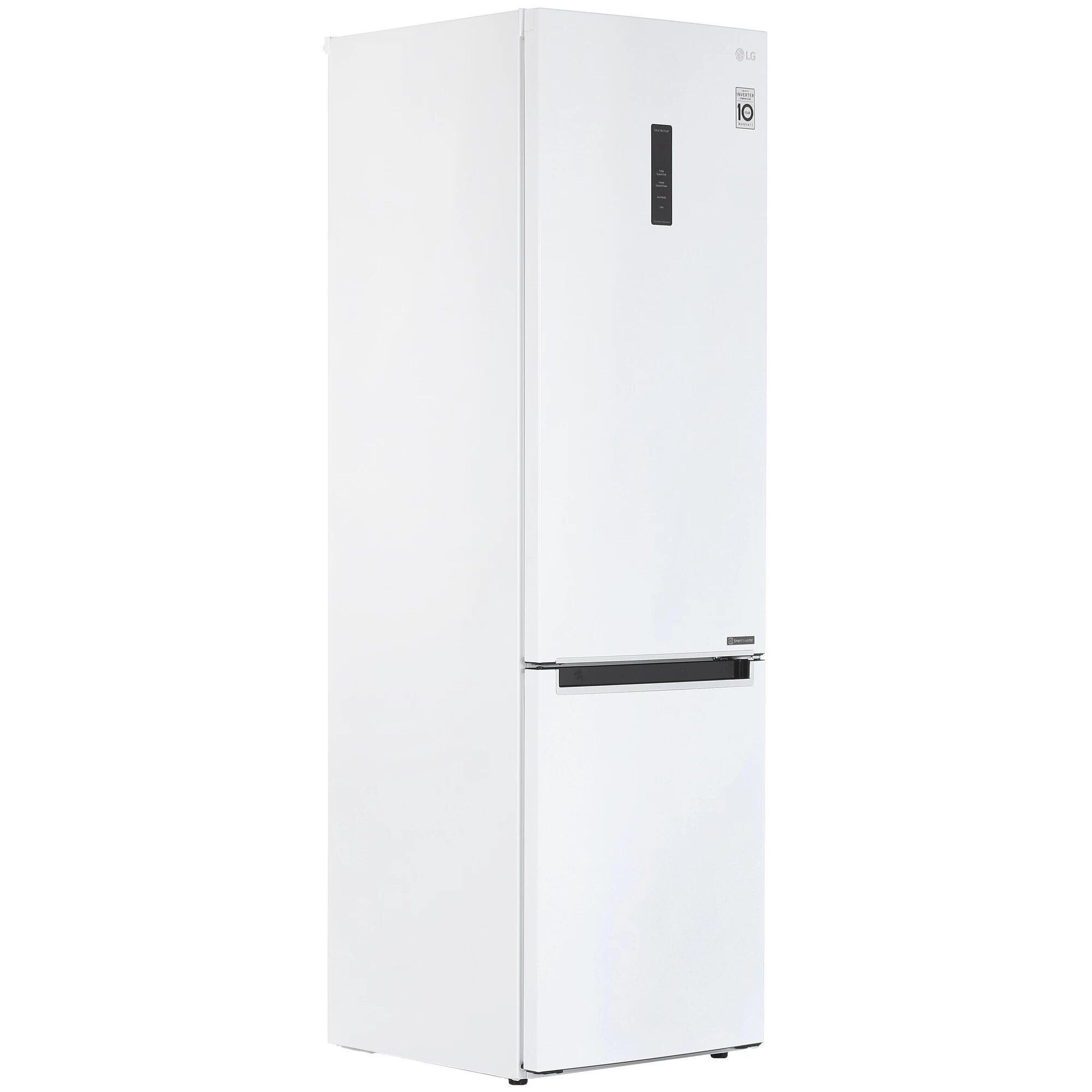 Холодильник с морозильником LG GA-B509MQSL белый, размораживание - No Frost, дисплей