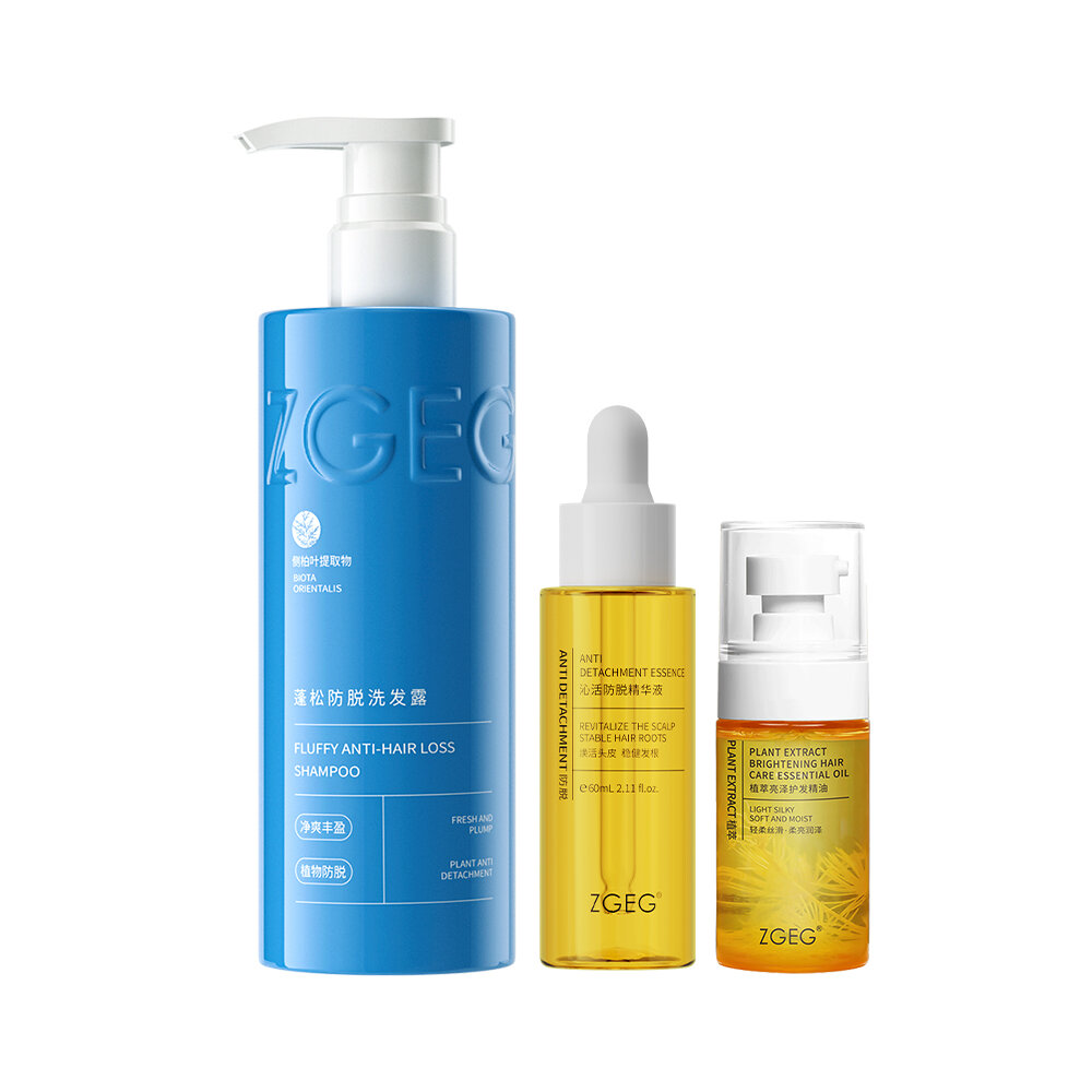 Шампунь унисекс ZGEG, Shampoo 400ml + hair tonic 60ml + hair oil 50ml