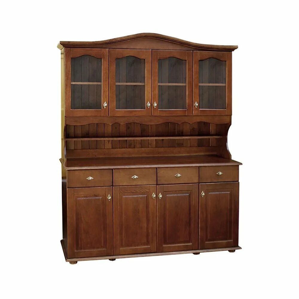 Буфет Граф Premium 2206, старый орех 3, 160х50х200 массив дерева, дверки со стеклом.