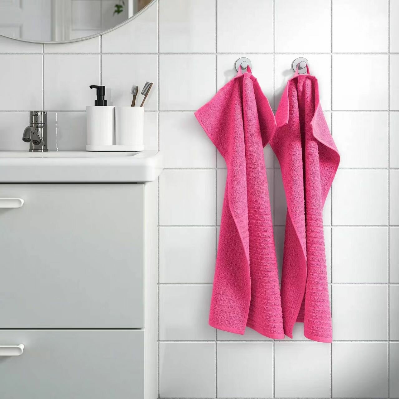 Полотенце IKEA VAGSJON, хлопок, банное, с полосками, мягкое, хорошо впитывает