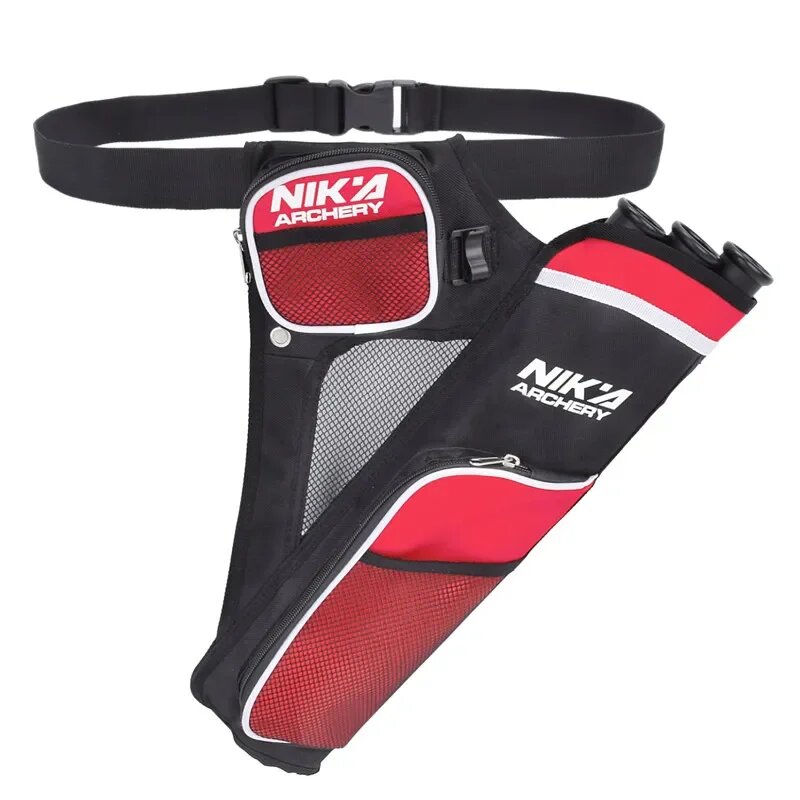 ELONG OUTDOOR 3-трубный охотничий колчан, синий/красный Красный, Red