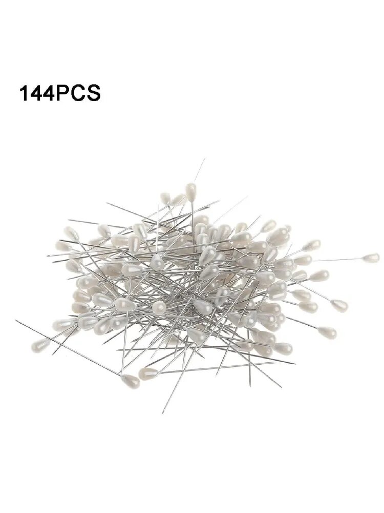 Булавки для декора с жемчугом, Белый