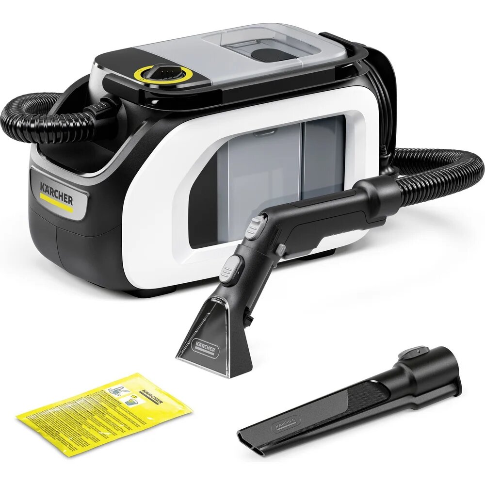 Моющий пылесос Karcher SE 3 Compact Home EU 1.081-530.0 пластиковый корпус, контейнерный пылесборник белый‑черный