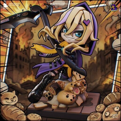 Сборная модель Chibi Bulka, 108мм, 1/8 для покраски