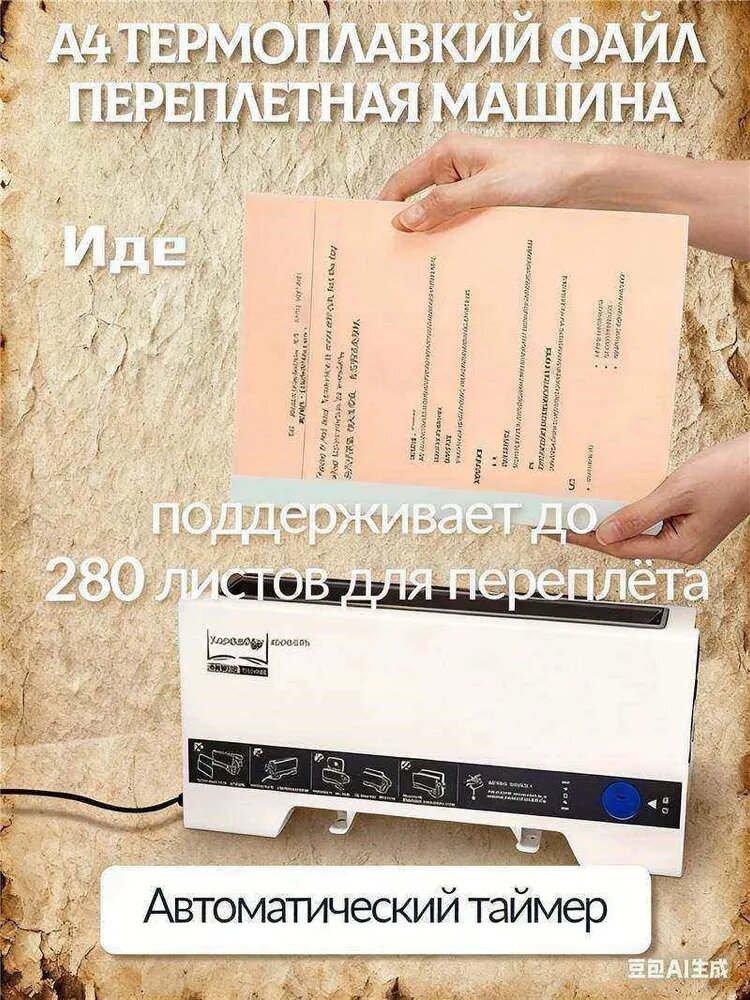 Станок для архивного переплета А4 термоплавкий белый для офиса и дома