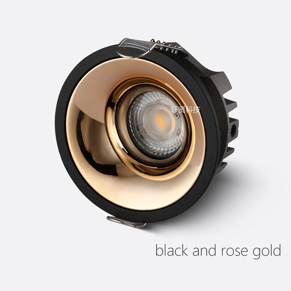 Светодиодный прожектор Black and Rose gold, 7W, DALI, 2700-6500K