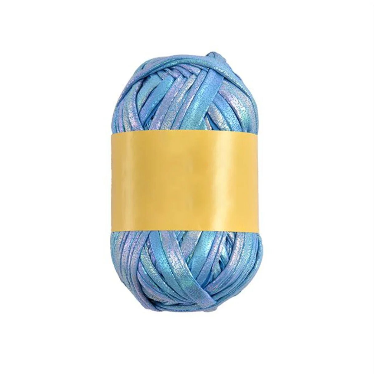 Блестящая пряжа из искусственной кожи, lake blue, 100г