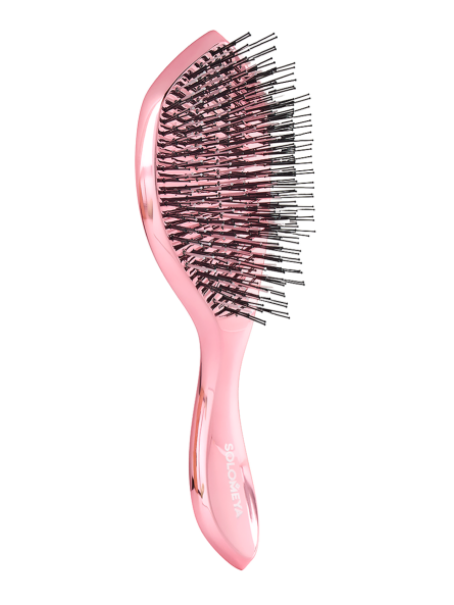 Многофункциональная расческа для распутывания, массажа и мытья кожи головы, Розовая Solomeya Wonder scalp brush Pink, 1 шт