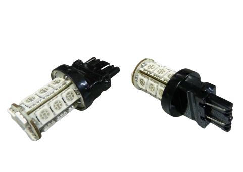 Светодиоды Zumato 3157R-18 (чипы 5050) 3W 400Lm (красный свет) P27/7W (9-16V) - 2 шт.