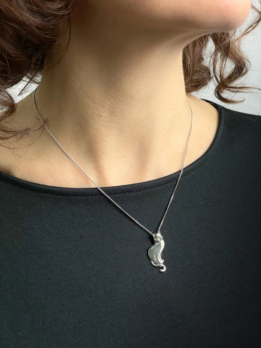 Подвеска, серебро, 925 проба, родирование, бриллиант