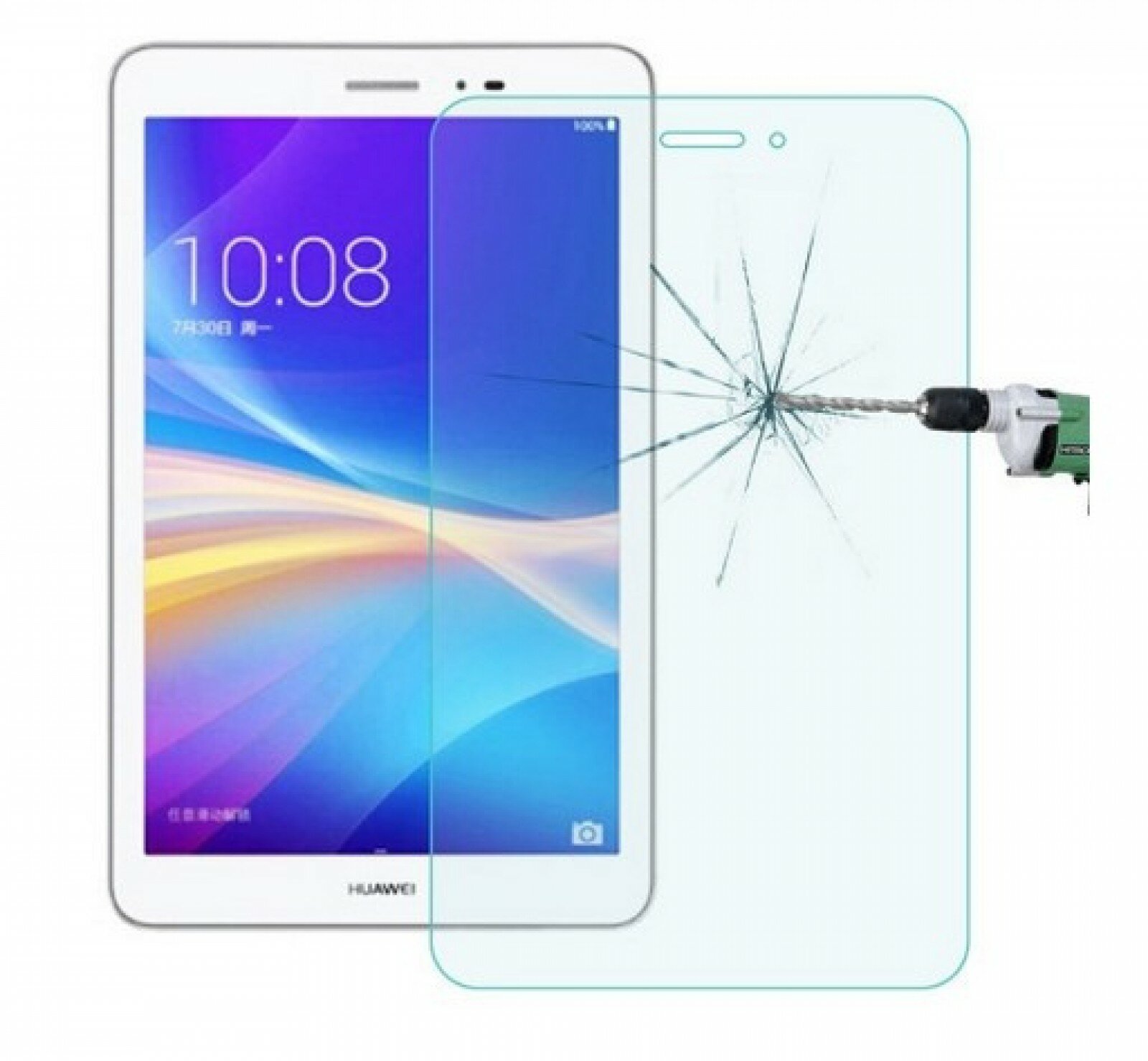 Защитное противоударное стекло MyPads для Huawei MediaPad T1 8.0 с олеофобным покрытием