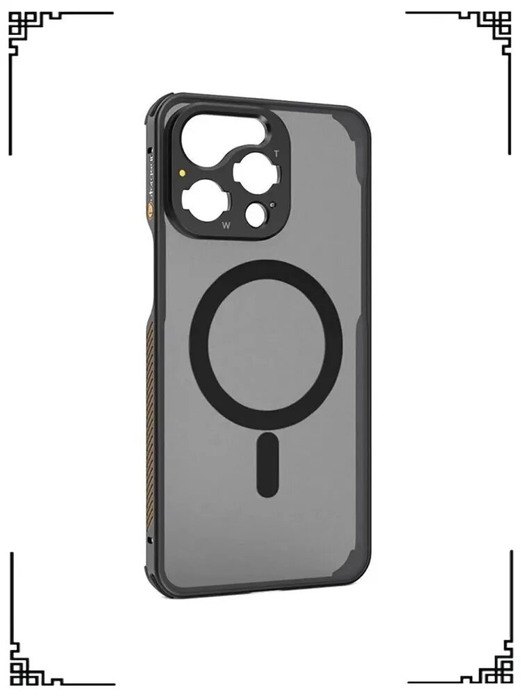 Чехол Fotorgear Pro II для iPhone 15 Pro Max прозрачный черный пластик