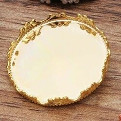 BoYuTe латунные основы для кабошонов 12-25 мм Inner 12mm, Gold Plated