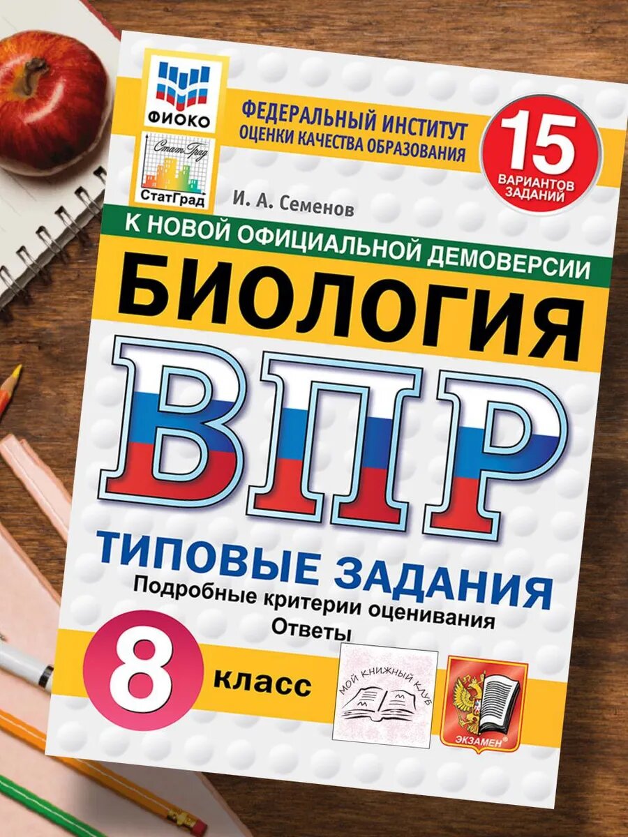 ВПР Биология 8 класс 15 вариантов