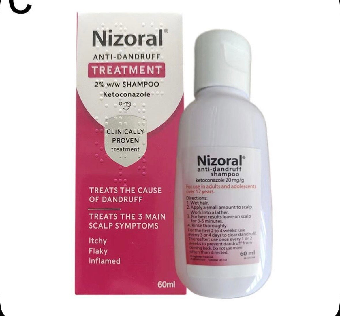 Шампунь лечебный от перхоти Низорал 60 мл