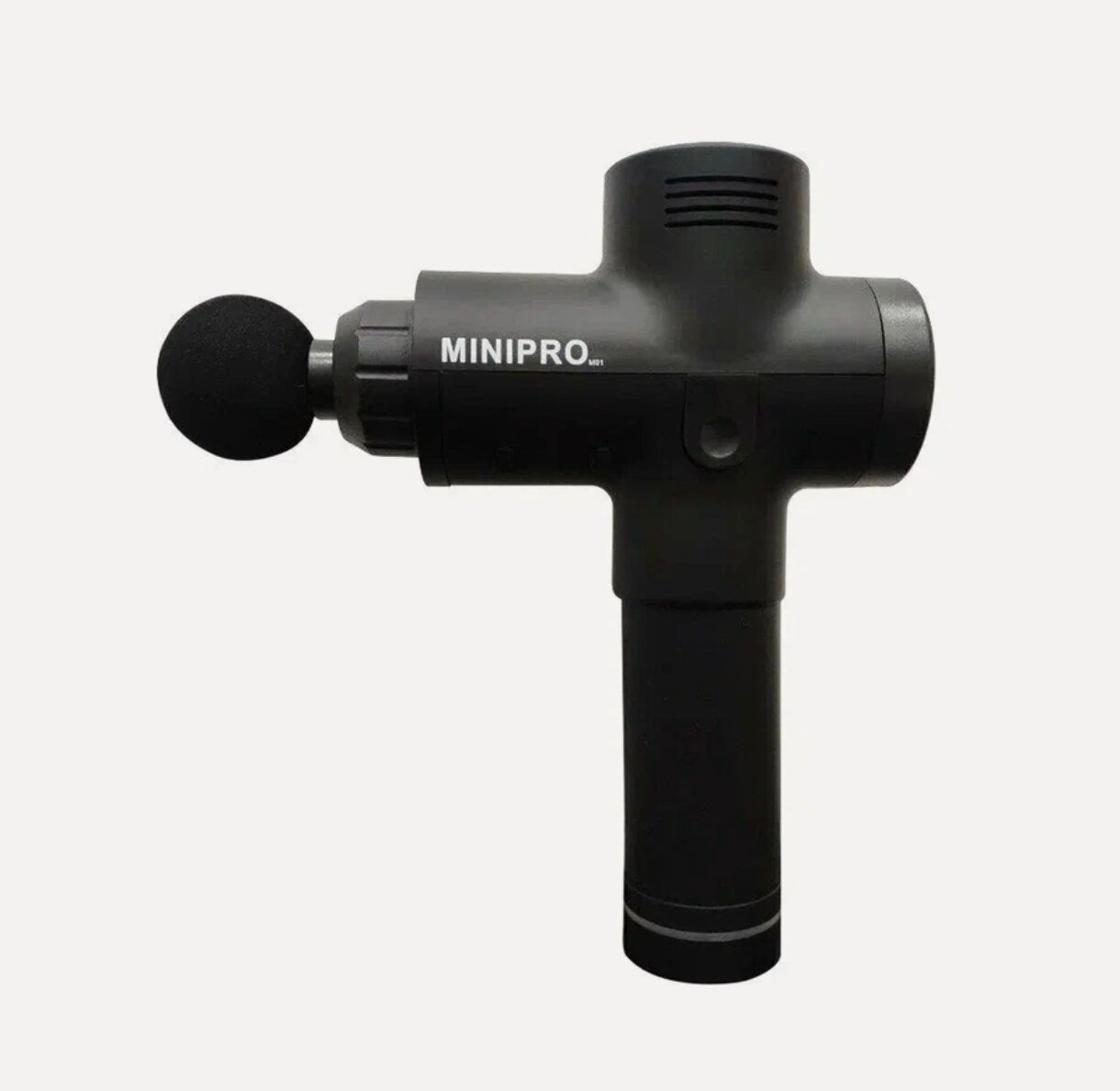 Вибромассажер Minipro от боли в мышцах и целлюлита, 6 насадок, черный