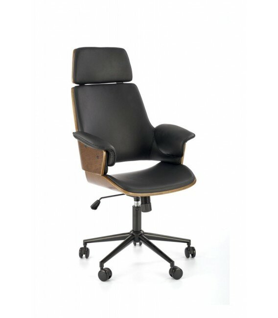 Кресло компьютерное Halmar WEBER COMPACT (ореховый/черный)