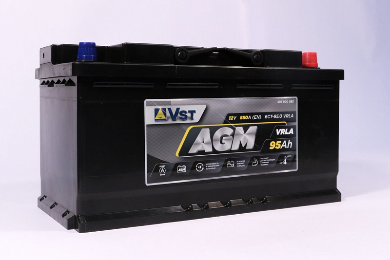 Аккумулятор автомобильный VST AGM 95.0 Ah 850 A (353х175х190) обр. L5 353x175x190