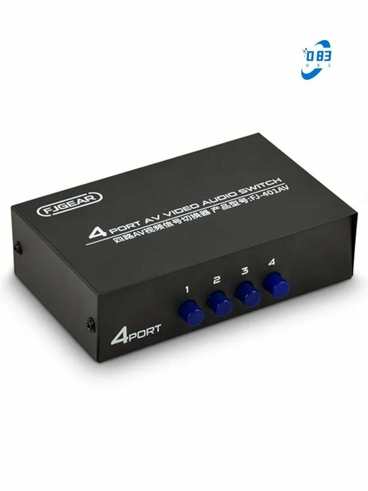 (J M) AV-Коммутатор 4 В 1 Выход Av Головной Интерфейс Аудио- И Видеокоммутатор Многофункциональный 4-Позиционный AV-Переключатель
