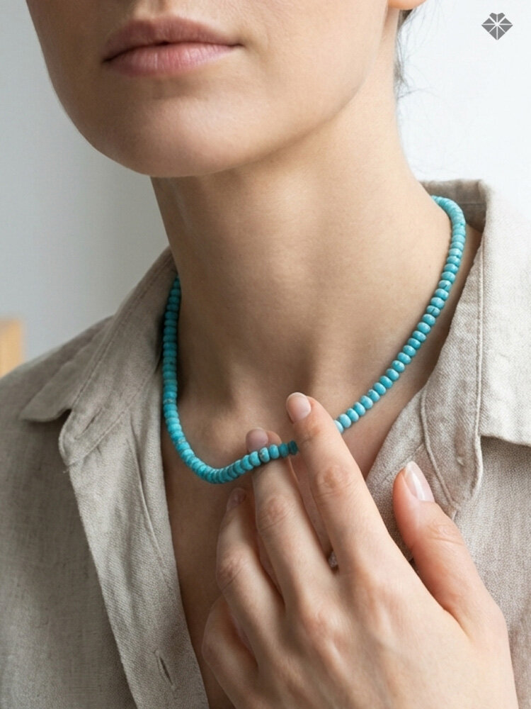 Бусы, бирюза