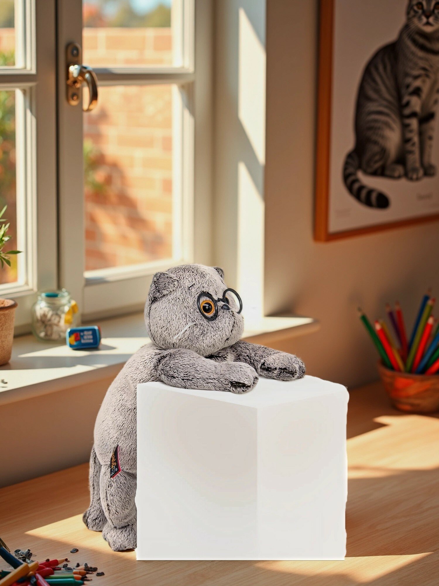 Мягкая игрушка Budi Basa Кот Басик в очках, 27 см