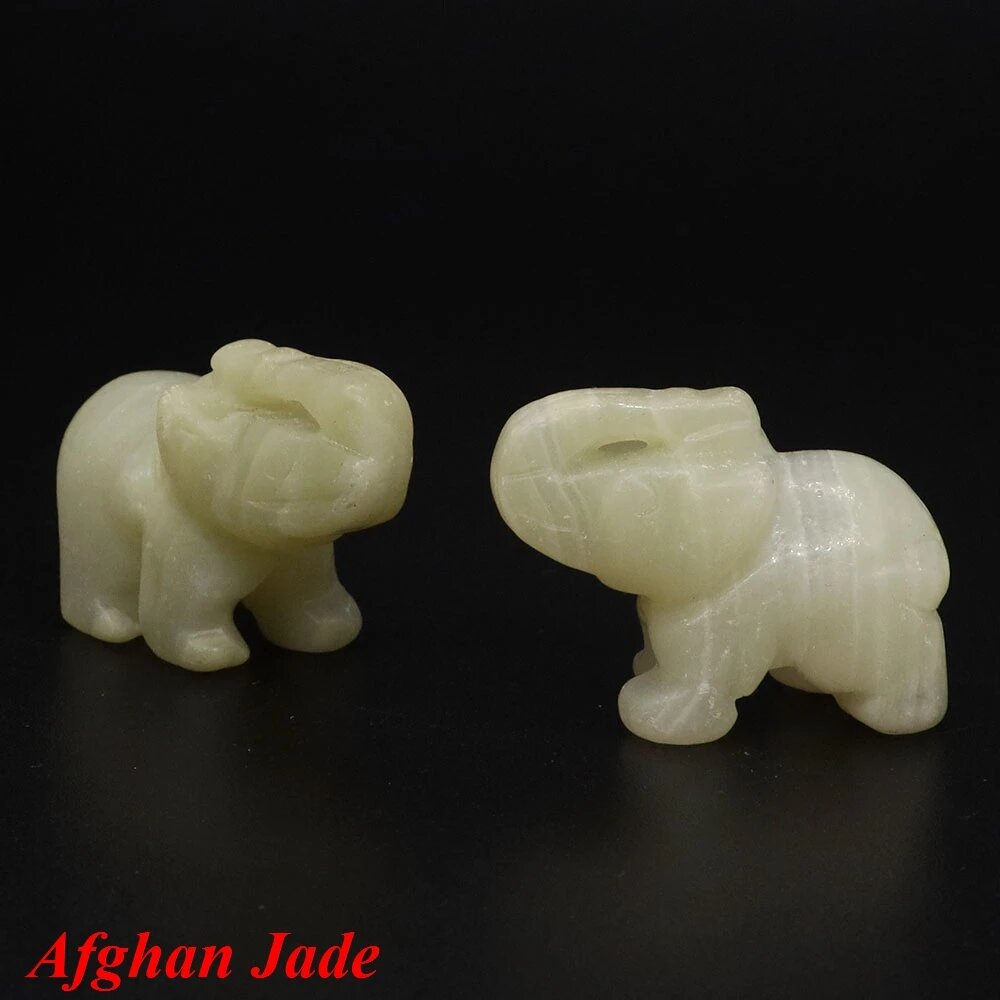 Статуэтка слона Afghan Jade, белая, 20 шт.