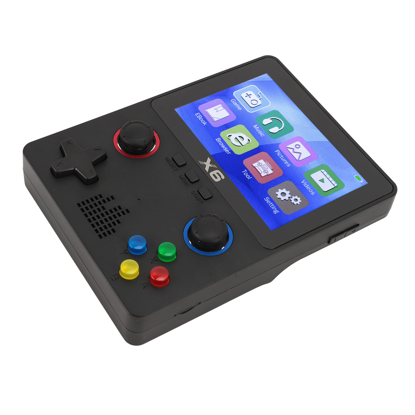 Портативная игровая консоль с картой памяти 32G, игровая консоль в стиле ретро, поддерживает 11 эмуляторов, экран IPS 3,5 дюйма, аккумулятор 2000 мАч, цвет черный