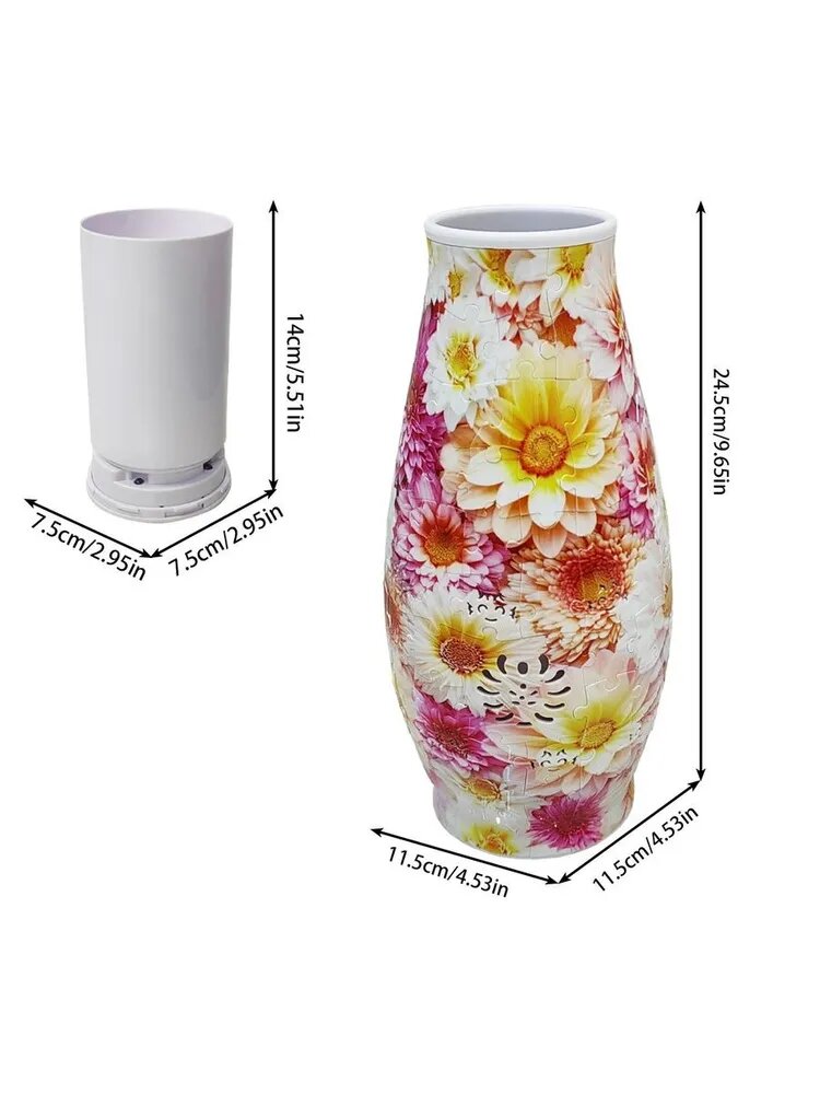 3D-пазл Puzzle Vase декоративная ваза для цветов , Реймоно, Масучи, Для девочек - 3D-пазл для создания красивого цветочного декора — фото 1