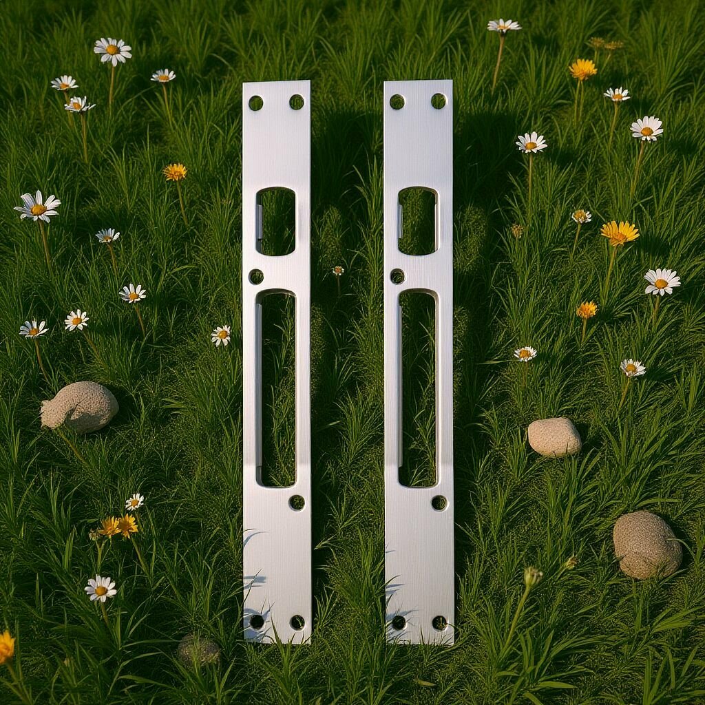 Удлинённые планки из нержавеющей стали для дверного замка, комплект из 2 штук, для дома
