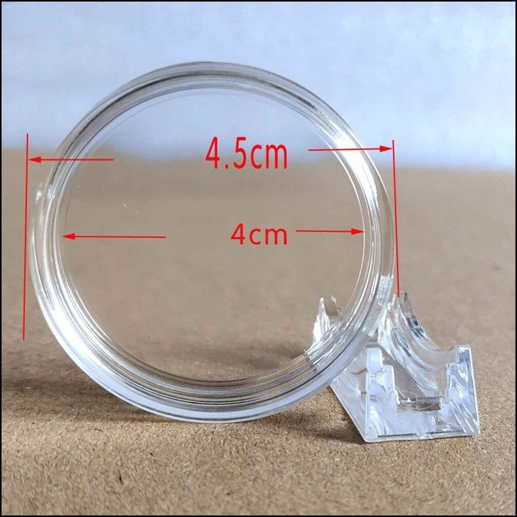 5 шт. 4 см Прозрачный акриловый футляр для монет Коллекционная коробка памятных медалей