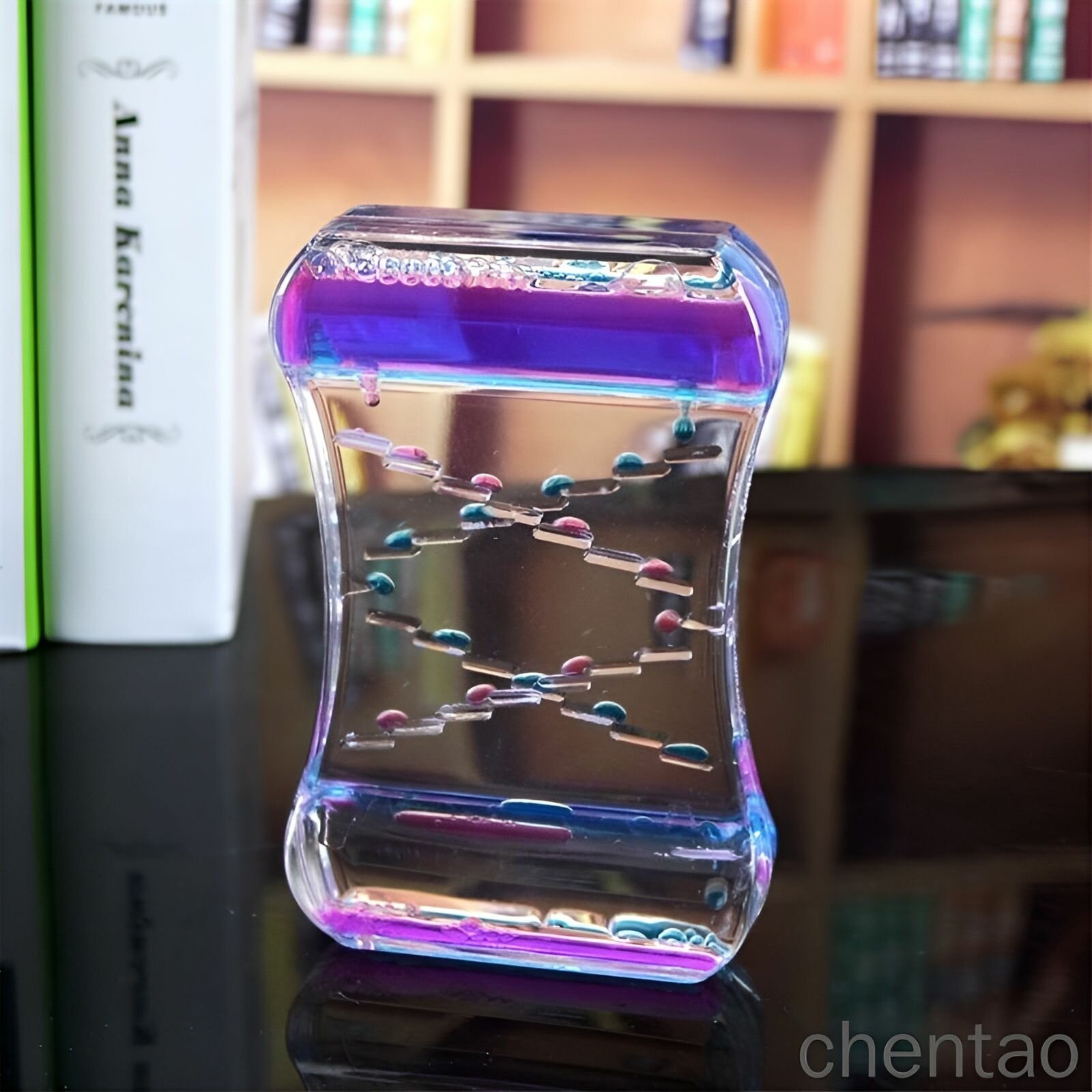 Эксклюзивный антистресс релаксант с волной, жидкие гелевые песочные часы для успокоения DM