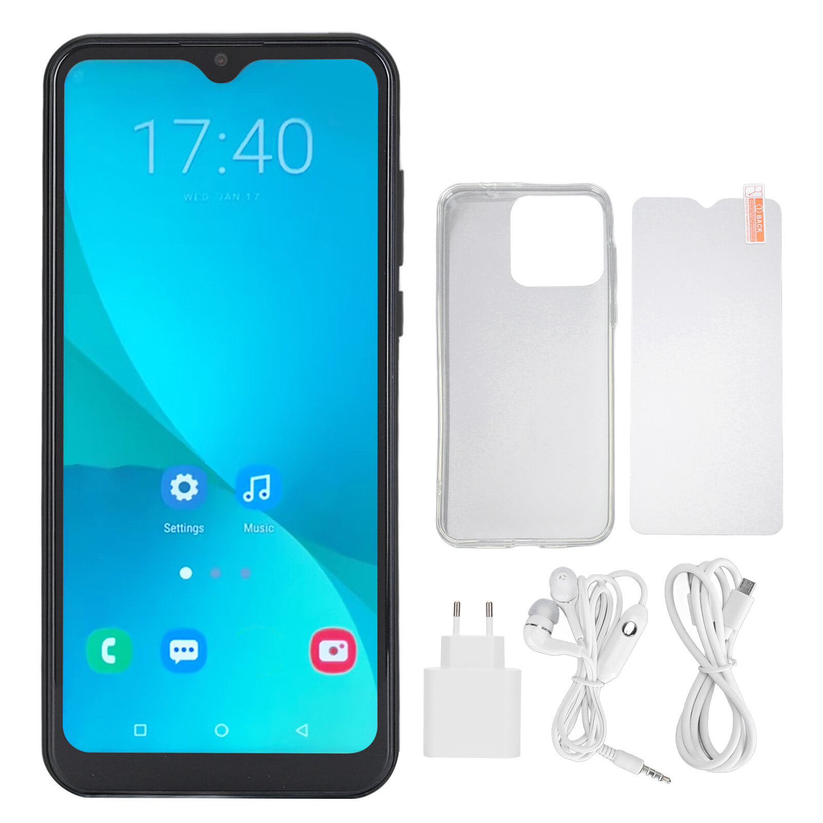 Смартфон разблокированный 6,5 дюймов Dual SIM 4+64 ГБ, две камеры 5+13 МП, Android 13.0, аккумулятор
