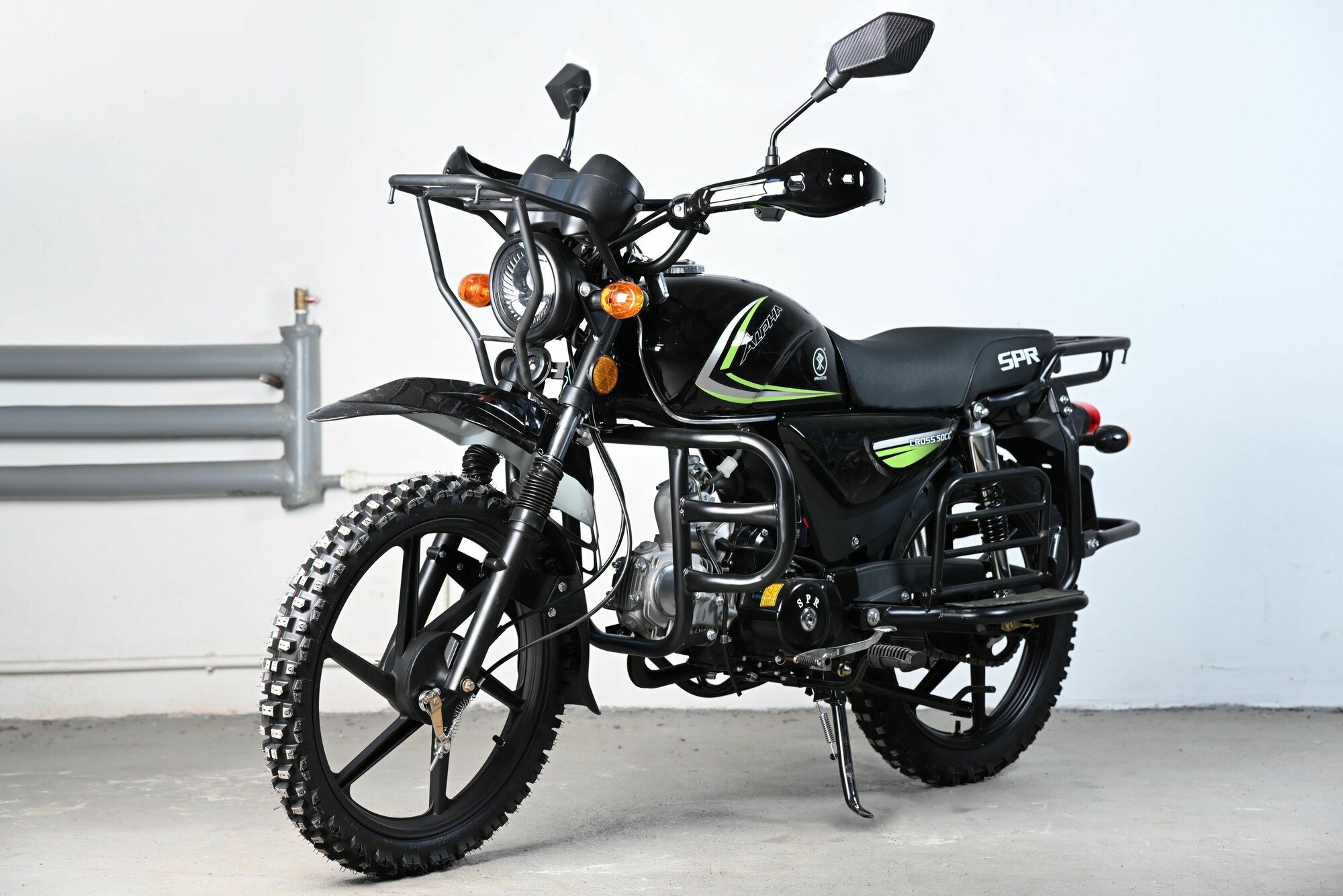 Мопед SPRMOTORS ALPHA CROSS_черн (без ПТС в заводской упаковке)