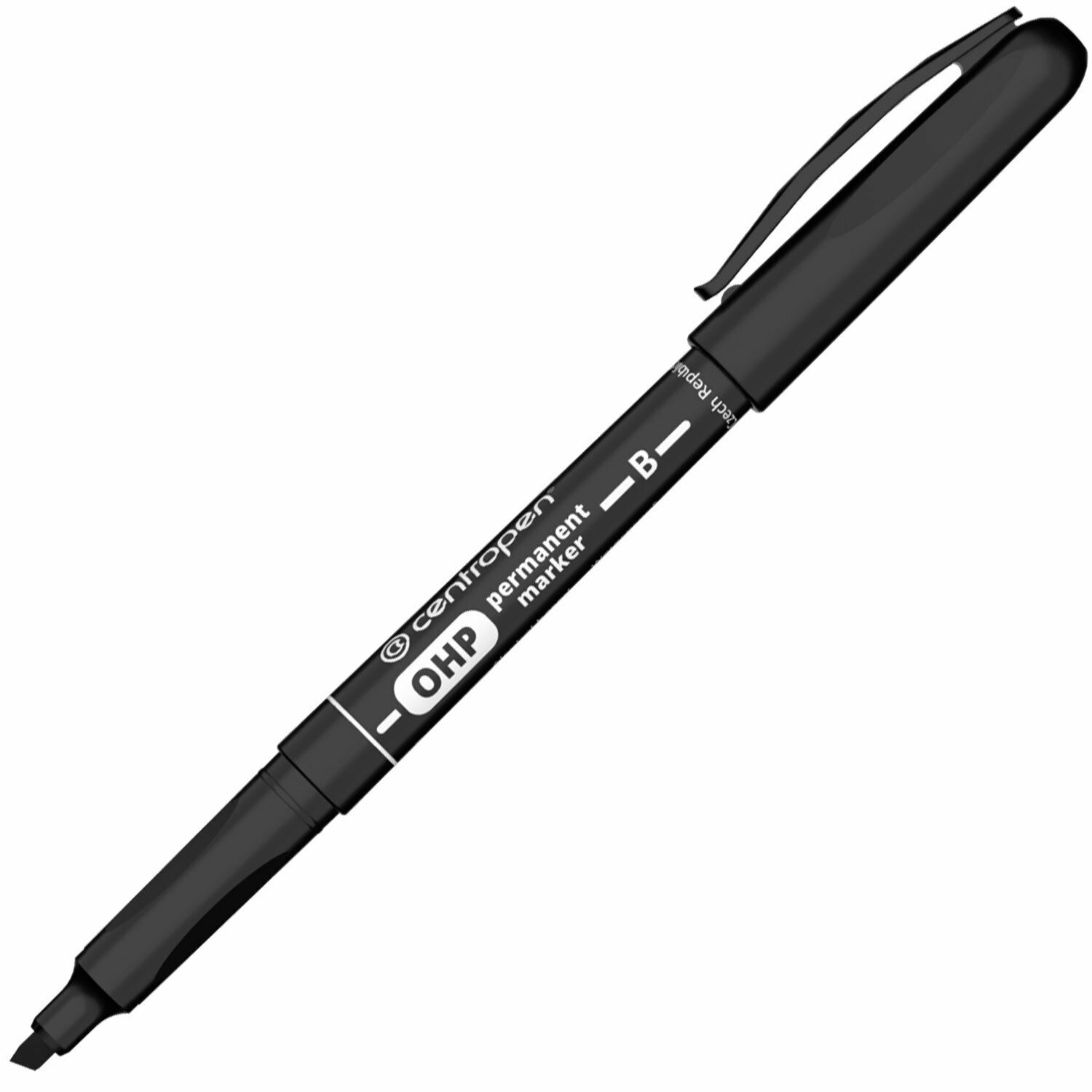 Маркер Centropen OHP, перманентный, для любой гладкой поверхности, черный, 1-3 мм 626380112