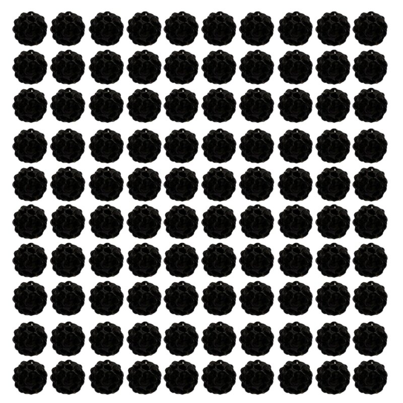 Бусины "Шамбала" из мягкой глины, 100 шт.-черный