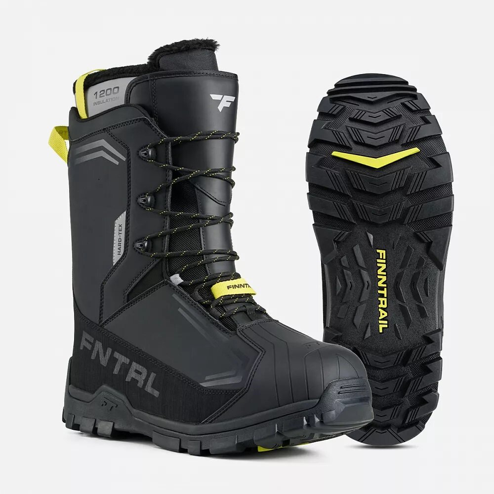 Ботинки снегоходные Finntrail BLIZZARD-5236 Graphite-Yellow. 43. Черный-желтый