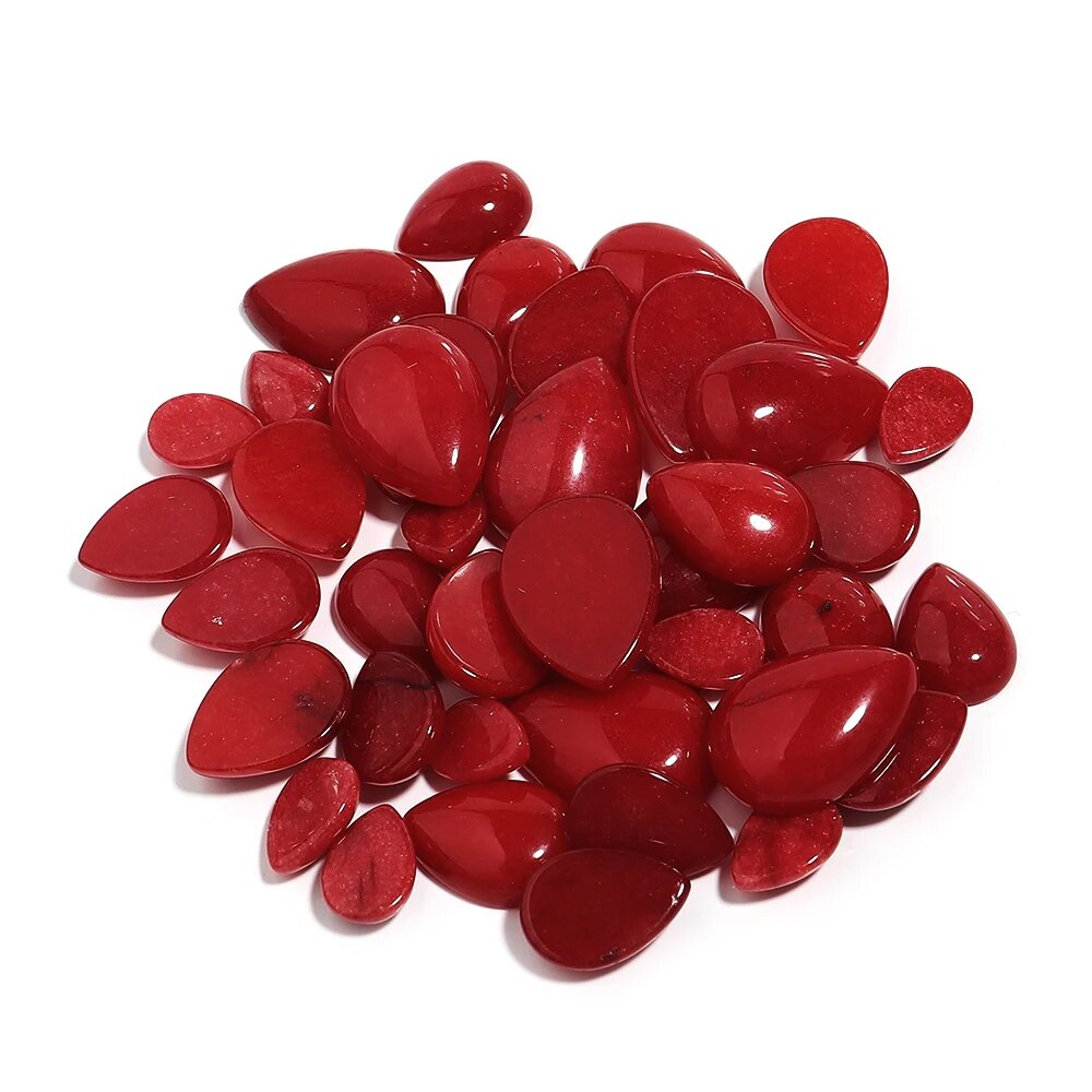 LOULEUR Кабошон из натурального камня WaterDrop для изготовления ювелирных изделий, тигровый глаз, аметист, лазурит, агатовый камень, бусины для ручной работы