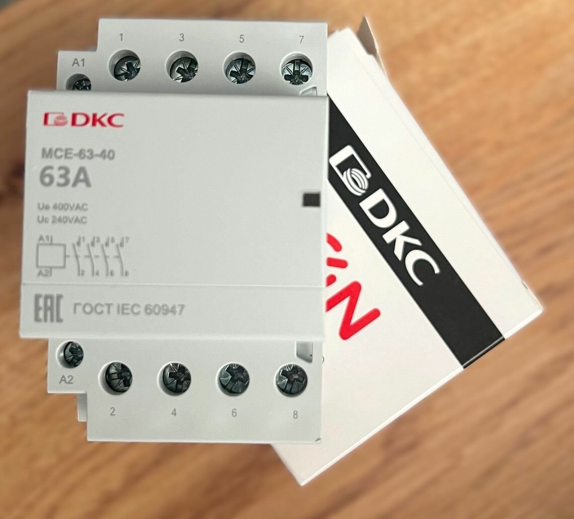 MCE-63-40-A240_Контактор модульный YON max (63A, 4НО, Uкат: 220/240В АС)_DKC