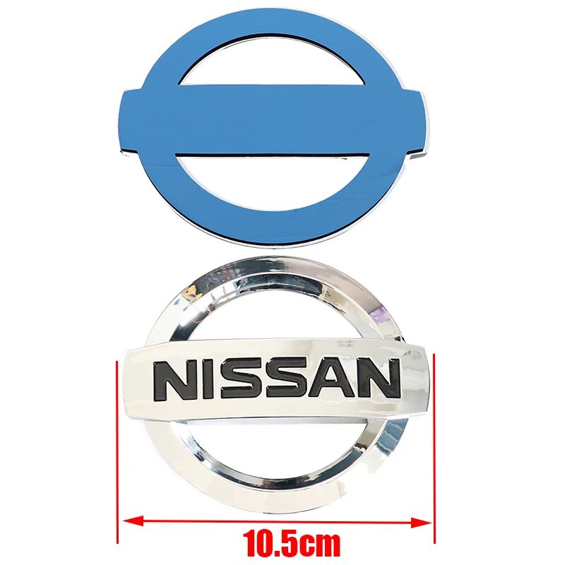 Новинка, 1 шт. 3D Nissan ABS 8,8 см 10 см 10,5 см 11,8 см 12,8 см 16 см, задний 10.5cm silver