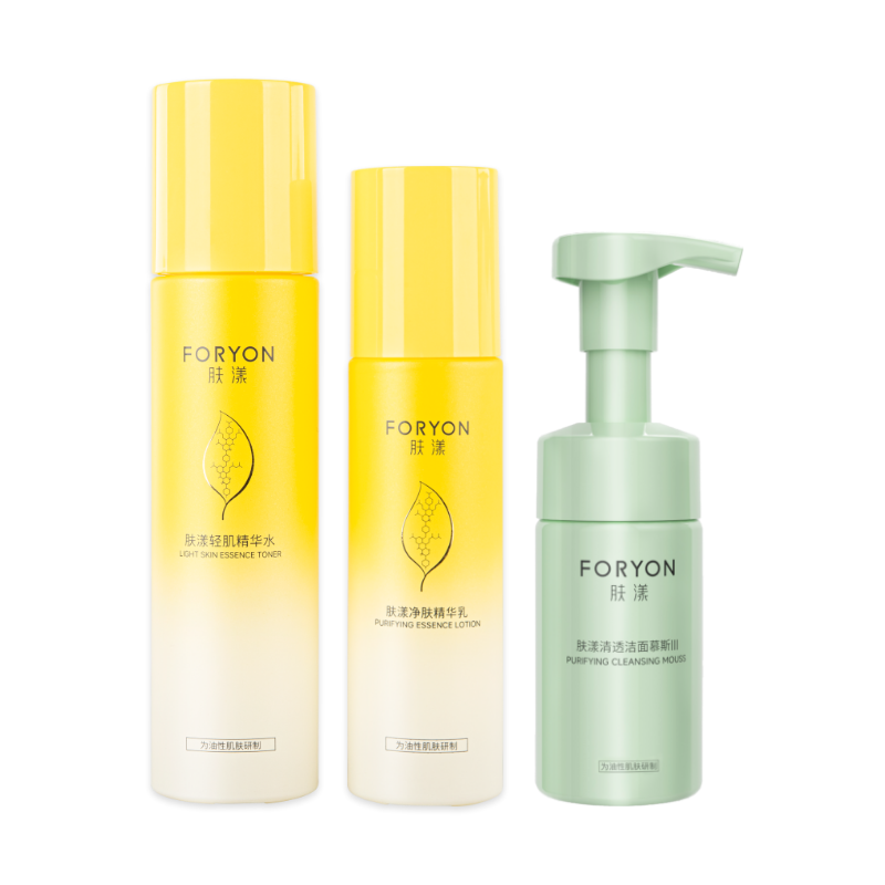 Средство от прыщей унисекс FORYON с маслом оливы и лакрицей, Cleanser 100g+Toner 100ml+Lotion 50g