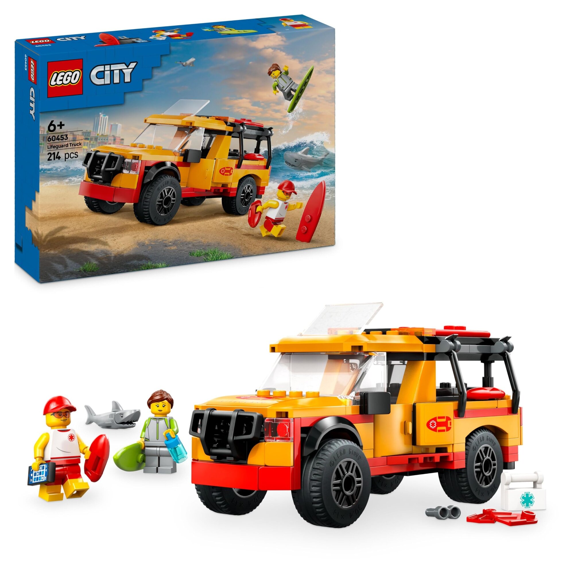 Конструктор LEGO Сity 60453 Cпасательный автомобиль на пляже, 214 дет.