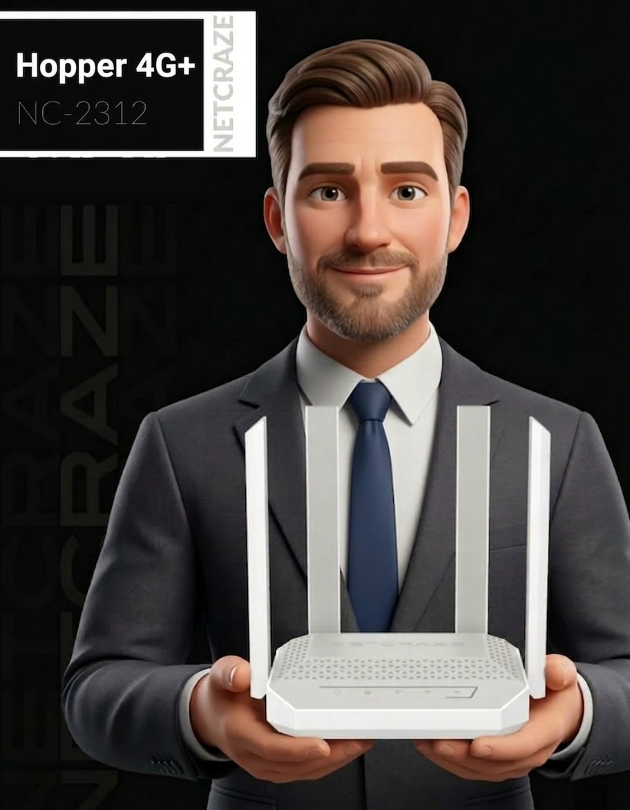 4G Wi-Fi роутер Netcraze Hopper 4G+ NC-2312