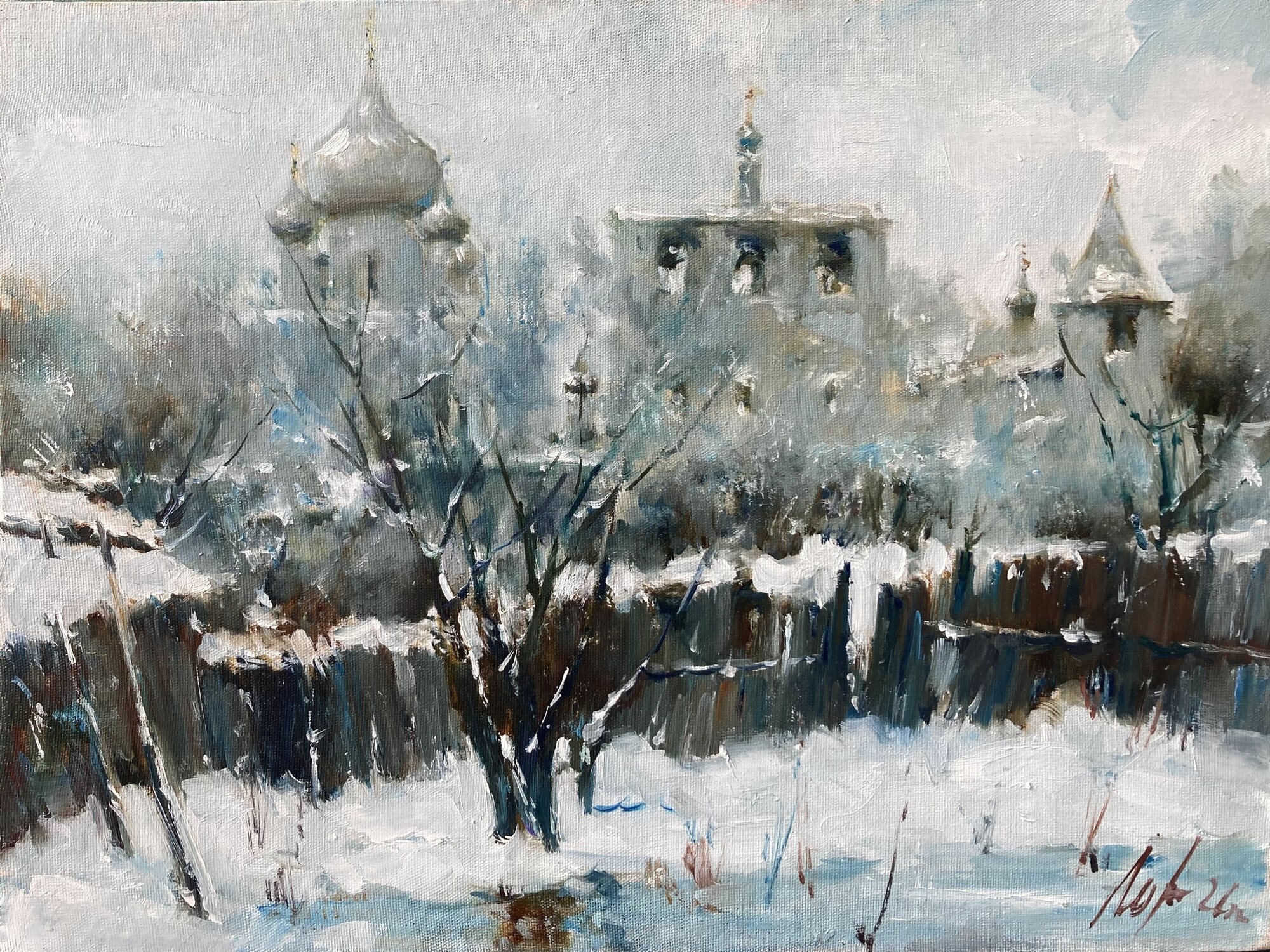 ART-Salon at Oktyabrskaya "Углич. Зима", 30х40 см, холст, масло; авторская работа;