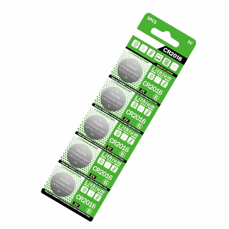 5шт CR2016 Литиевые Батарейки Для Монет И Кнопок Большой Емкости 3V Литиевые Батареи для Ежедневных Нужд Небольшой Электроники