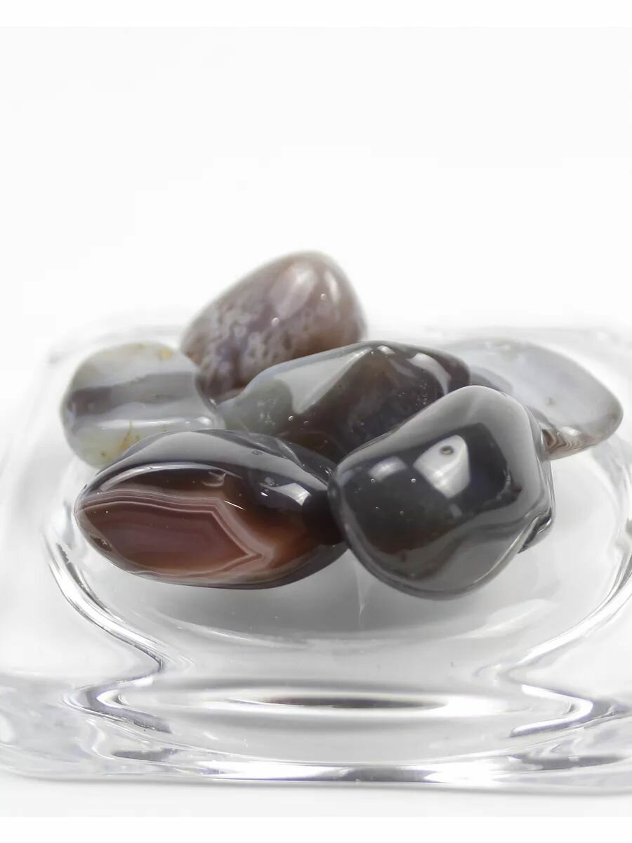 Набор натуральных камней Агат серый. Крупный (L) 100 г