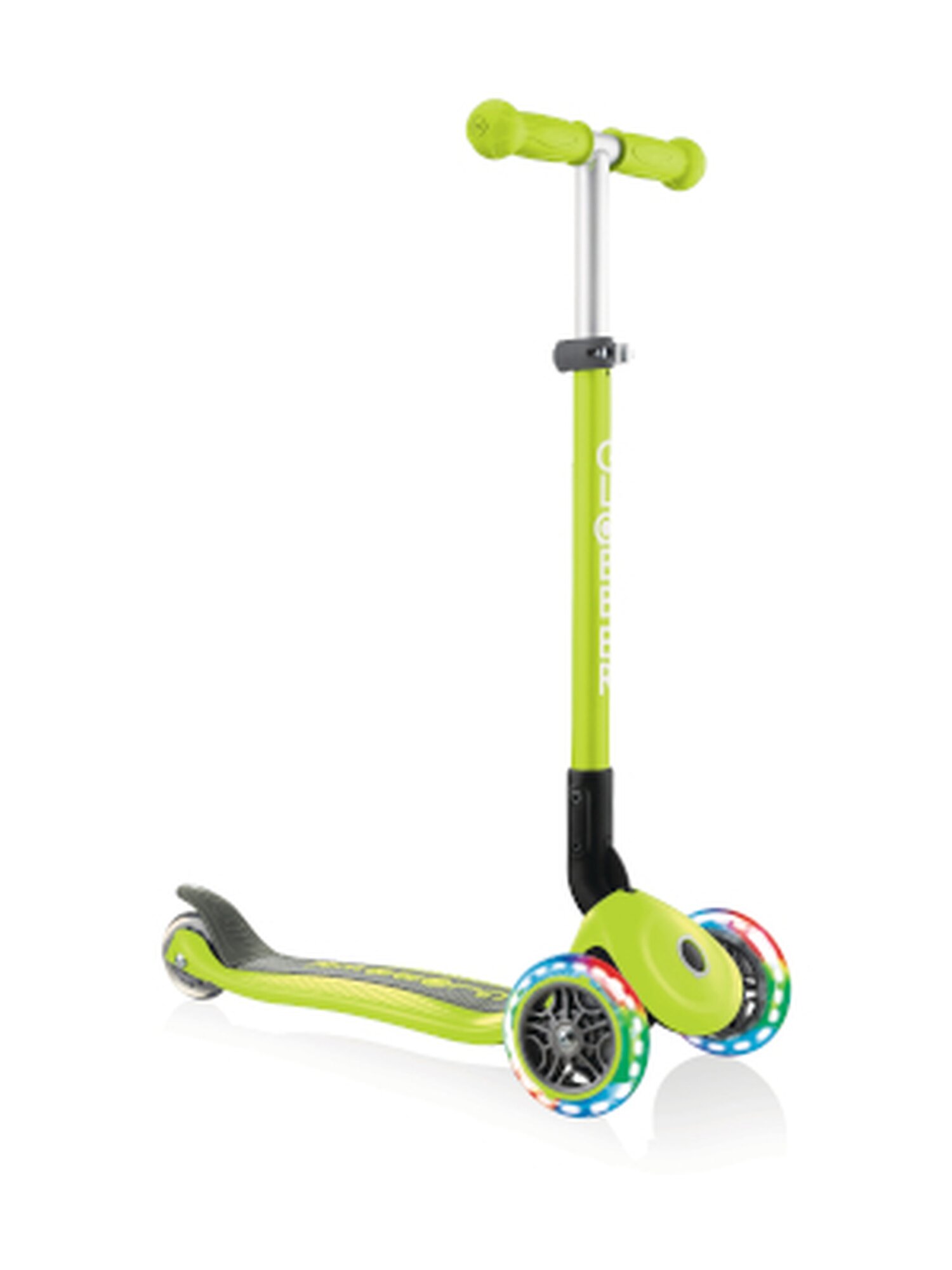 Детский самокат Globber - PRIMO FOLDABLE LIGHTS трёхколёсный, лёгкий, складной самокат для детей от 3 до 6 лет - 432-106
